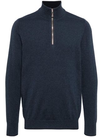 N.Peal pull Carnaby à col zippé - Bleu