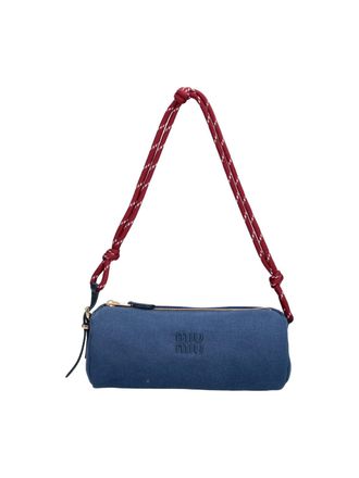 Miu Miu Beutel-Logo Aus Baumwollgabardine