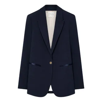 Forte_Forte Femme, Vestes, Bleu, Taille: 42 FR Blazer en satin mat