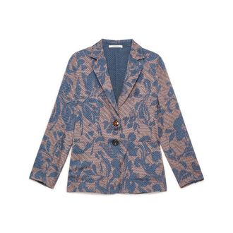Maliparmi Maliparmi - Sweet Foliage Blazer - Femme - Vestes - Bleu - Taille: 46 FR