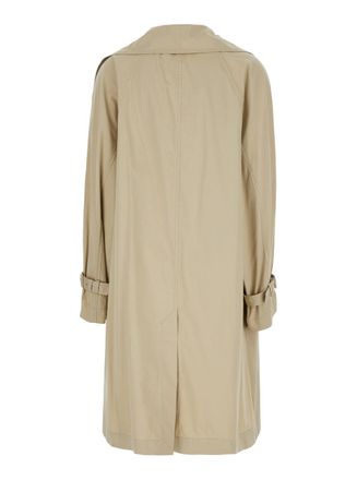 Toteme Womens Trench Coat Cotton Beige