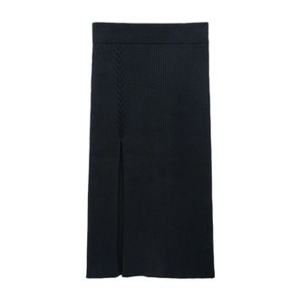 Filippa K Gerippter Strickrock - - Skirts - Damen - Schwarzk - L