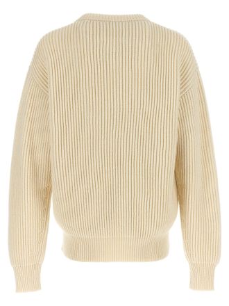 Jil Sander Chunky English Rib Wool Sweater - Cream