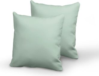 Pizuna Luxuri&ouml;ser Soft-Satin 2er Pack Kissenbezug 80x80 cm Meeresschaum, 400 Fadenzahl Baumwolle Quadratisch Kissenbez&uuml;ge, 100% Langstapel Baumwolle Nur Kiss
