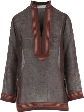 Tory Burch Damen, Blusen & Hemden, Braun, SGr&ouml;&szlig;e
