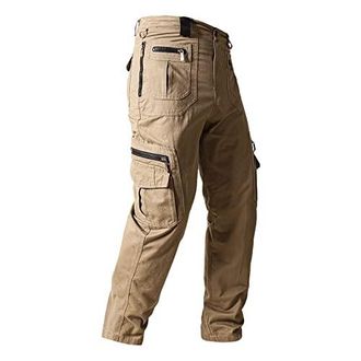 Generic Pantalon de travail cargo tactique pour homme avec poches zipp&eacute;es - Grande taille - M&eacute;lange de coton durable - Pantalon multi-poches pour lext&eacute;rieur, 