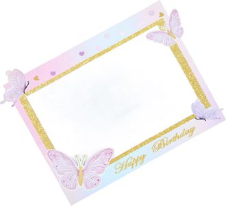 Cabilock Handheld Schmetterling Foto Booth Rahmen Geburtstagsdeko Party Zubeh&ouml;r F&uuml;r Unvergessliche Fotos Vielseitig Einsetzbar F&uuml;r Feiern Hochzeiten Und Besond