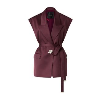 Pinko Pinko, Femme, Vestes, Rouge, Taille: 36 FR Pinko Vestes Bordeaux