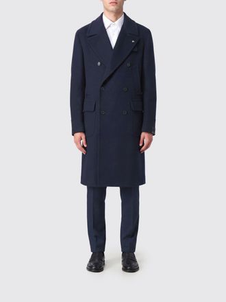 Tagliatore Manteau long crois&eacute; en pure laine vierge avec col classique