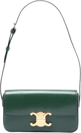 Celine Sac bandouli&egrave;re vintage Pre-owned - Femme - Pre-owned - Vert - Taille: ONE Size