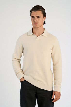 Lindbergh Strickpullover mit Hemdkragen und leichter Struktur