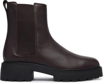 Calvin Klein Klassische Stiefeletten Chunky Chelsea Boot Lth YW0YW02072 Dunkelrot