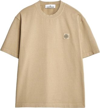 Stone Island Homme, Tops, Beige, Taille: 3XL Short Sleeve Chemises