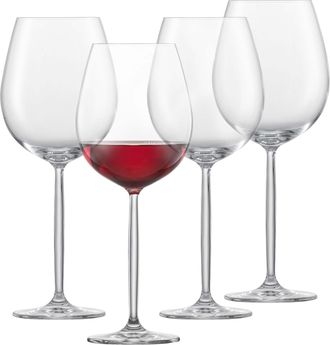 Schott Zwiesel Burgunder Rotweinglas Muse (4er-Set), bauchige Burgundergläser für Rotwein, spülmaschinenfeste Tritan-Kristallgläser, Made in Germany (Art.-Nr. 123666