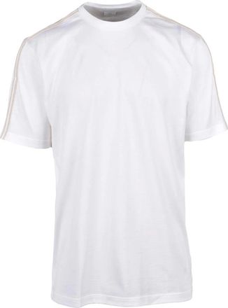 Eleventy Homme, Tops, Blanc, Taille: S T-Shirt Col Rond
