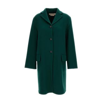 Marni Woll- und Kaschmir-Mantel - - Coats - Damen - Gr&uuml;n - XS