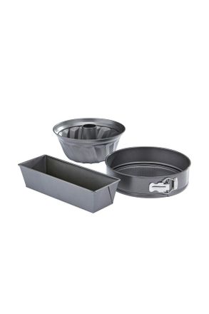 Justinus Bestecke Backformenset Lifestyle, Grau, Metall, hitzebest&auml;ndig, beschichtet, Backen, Backformen, Backformen-Sets