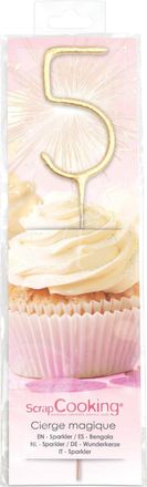 ScrapCooking Wunderkerze XXL Zahl 5 Kategorie F1-4815