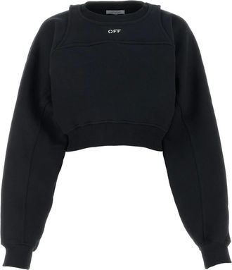 Off-white Femme, Sweatshirts et sweats &agrave; capuche, Noir, Taille: 38 FR Felpa
