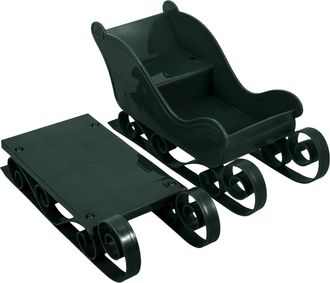 Angoily 2 St&uuml;ck Miniatur Weihnachtsschlitten aus Kunststoff Gr&uuml;n Leichte Tischdekoration f&uuml;r Weihnachten und Fotohintergrund