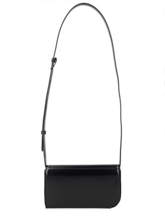 Jacquemus Unisex Shoulder Bag Curve Black Leather
