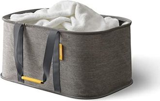 Joseph Joseph Hold-All - zusammenklappbare 35L Wäschekorb Tasche, strapazierfähiges Gewebe, feuchtigkeitsbeständig- Grau