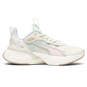 Puma Softride Sway Baskets de course &agrave; pied &agrave; lacets Blanc cass&eacute;, Neige alpine/turquoise Surf/Whisp of Pink, 42.5 EU