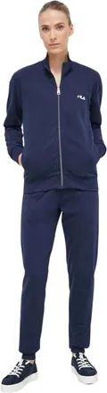 Fila Ensemble de surv&ecirc;tement zipp&eacute; avec logo brod&eacute; - Femme - Sport - Bleu - Taille: 36 FR