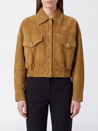 Versace Bomberjacke aus Wildleder im Hemdenstil mit klassischem Kragen