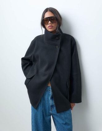 Asos Funnel-Harrington-Jacke in Schwarz