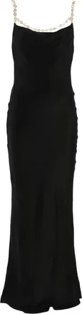 Cult Gaia Macelyn Chain-strap Cowl-neck Maxi Dress