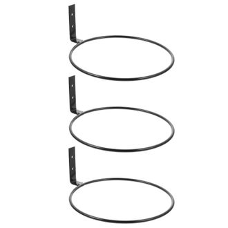 Hemobllo Satz Wandmontierte Blumentopfhalterungen aus Robustem Eisenring Pflanzgef&auml;&szlig;halter f&uuml;r Innen und Au&szlig;enbereich mit Glatten Kanten und Einfacher Schraubb