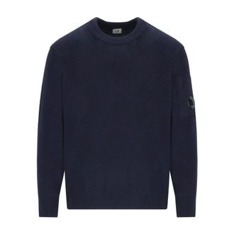 C.P. Company Mitternachtsblaue Woll-Crewneck-Sweater - - Knitwear - Herren - Blau - L