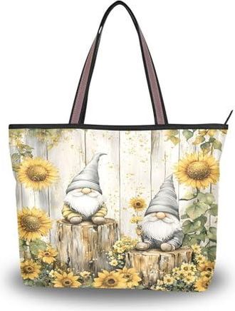 Alaza Grand sac fourre-tout, sac à bandoulière pour femme, grande capacité, sac à main décontracté, sac à main Happy Thanksgiving mignon dessin animé Turqui