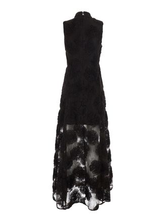 Rotate Womens Long Sleeveless Dress Brown Polyamide
