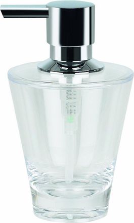 Spirella Seifenspender Max Light | mit Pumpe | Flüssigseifen-Spender | Keramik | 250ml | Langliebig und Robust | Transparent