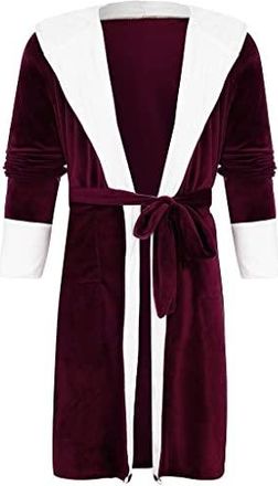 Generic Peignoirs de chambre pour femmes, peignoirs de bain en tissu &eacute;ponge pour femme - Peignoir d&eacute;contract&eacute; &agrave; col ch&acirc;le l&eacute;ger &agrave; manches longues super doux e