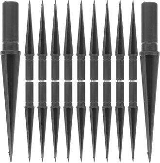 NUOBESTY 20 St&uuml;ck Kunststoff Erdspie&szlig;e 12X110mm f&uuml;r Solar Gartenleuchten Wetterfest Langlebig Ersatz f&uuml;r Au&szlig;en Wegeleuchten und Rasenbeleuchtung