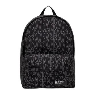 Emporio Armani Rucksack mit Grafikdruck - - Bags - unisex - Schwarzk - ONE SIZE