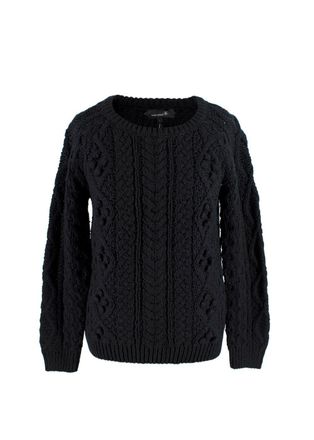 Isabel Marant Black Cable Knit Jumper Size XS