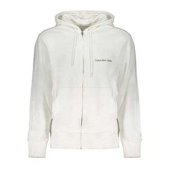 Calvin Klein Homme, Sweatshirts et sweats &agrave; capuche, Blanc, Taille: XL Sweat &agrave; capuche zipp&eacute; Institutional
