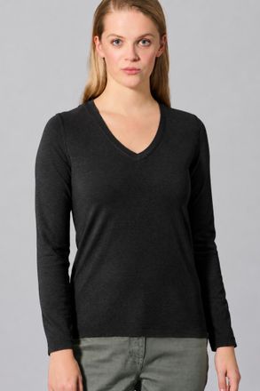 Hempage Hempage Damen vegan Langarmshirt Sporty Schwarz
