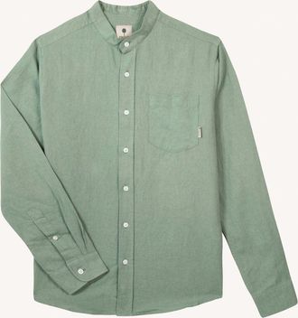 Faguo Chemise en lin vert clair - CHIAVARI