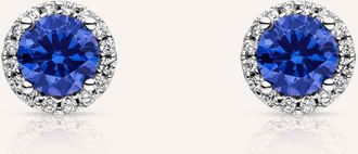 VEYNOU Veynou Ohrstecker Ava Aus 14 Karat Wei&szlig;gold Und 2,0ct. Saphir Und Lab-Grown Diamanten silber