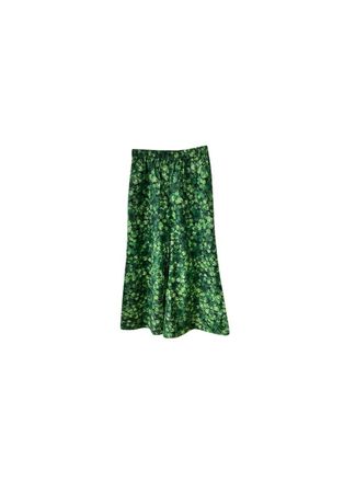 Dolce & Gabbana Green clover print cotton trousers Size S