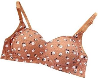 Generic Et sous-v&ecirc;tements pour femmes pour prot&eacute;ger la poitrine, impression fra&icirc;che et tissu confortable, marron, 38