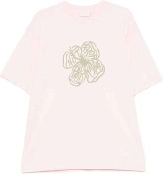 Dr&ocirc;le de Monsieur Homme, Tops, Rose, Taille: S Slogan Hibiscus T-Shirt