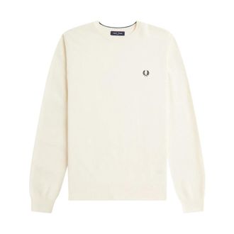 Fred Perry Pique Stitch Pullover - - Sweatshirts & Hoodies - Herren - Beige - S