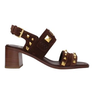 Valentino Garavani F84685 Leder-Riemchensandalen - - Shoes - Damen - Braun - 36 EU