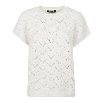 Fabiana Filippi Oversized Rundhals-T-Shirt - - Knitwear - Damen - Wei&szlig; - 2XS